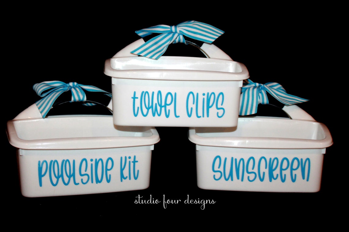 Customized Pool SMALL Caddies Goggles Container Sunscreen - Etsy