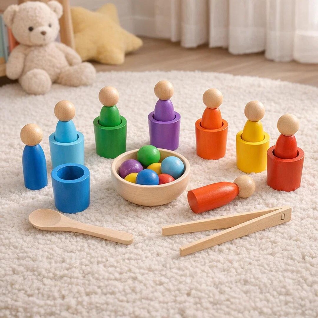 Color Sorting Cup Bead Matching Set – A Craft Toy That Helps Develop ...