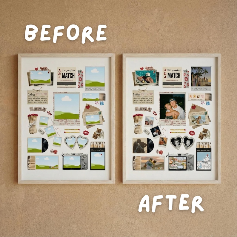 Custom Matchbook Template Canva Drag and Drop, Editable Matchbox Art ...