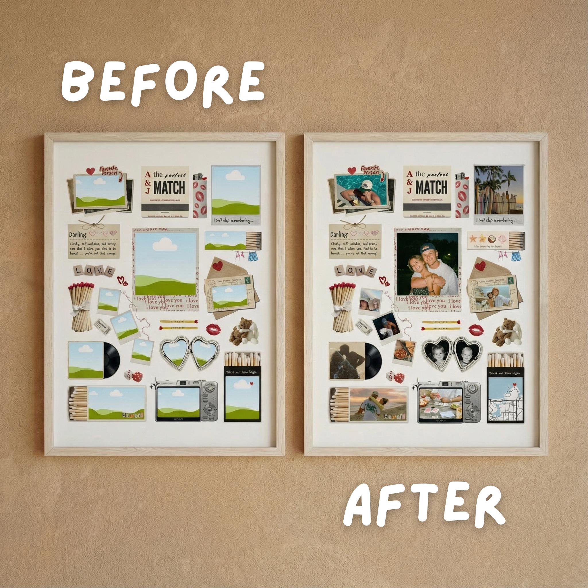 Custom Matchbook Template Canva Drag and Drop, Editable Matchbox Art ...