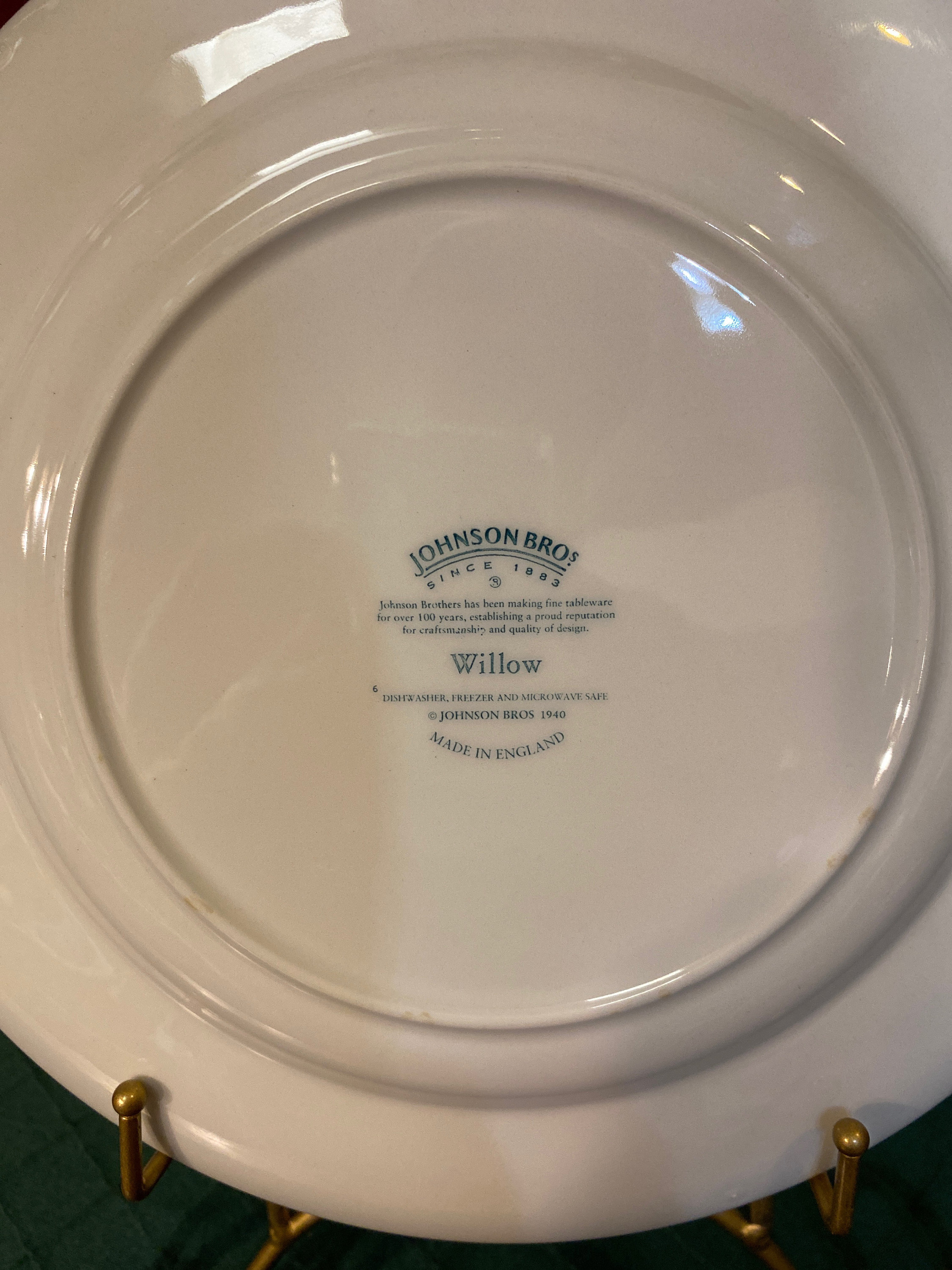 Johnson Brothers England, Blue Willow Pattern, 10 1/4 Inch Dinner Plate ...