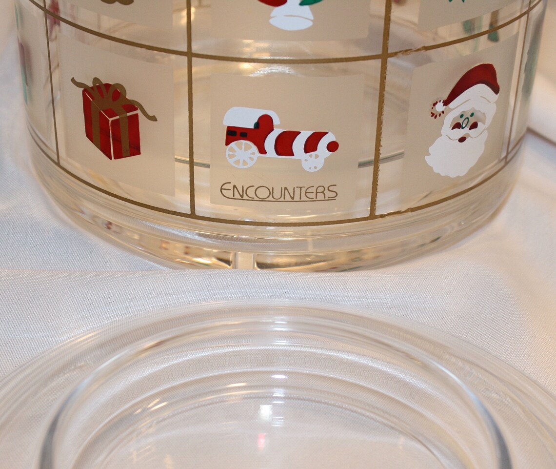 Culver "encounters" Ice Bucket, Liner & Lid, Clear Lucite / Holiday ...