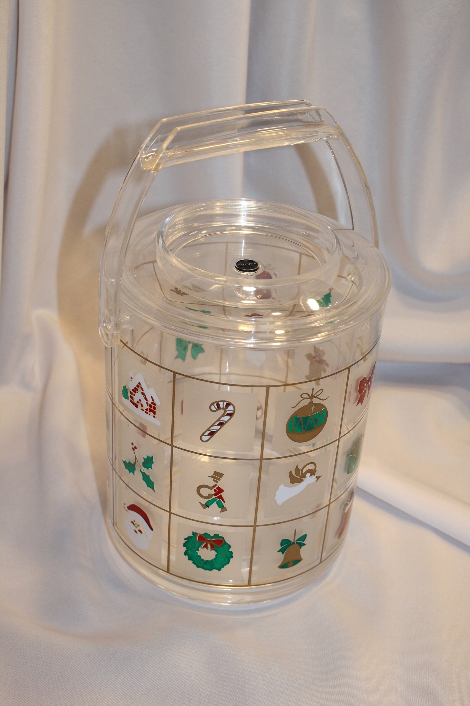 Culver "encounters" Ice Bucket, Liner & Lid, Clear Lucite / Holiday ...