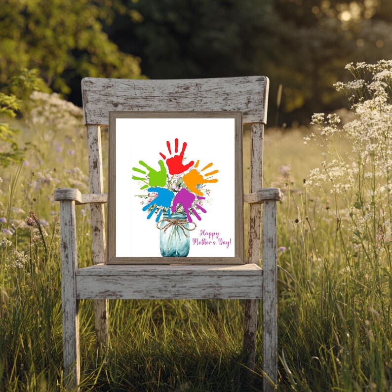 Mothers Day Handprint Craft for Kids, Preschool Mothers Day Gift, Gift ...