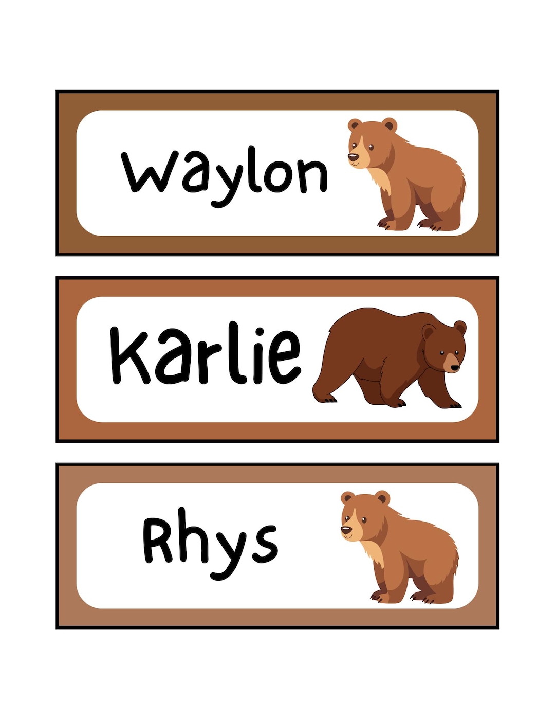Name Tags- for Cubbies or School Desks - Etsy