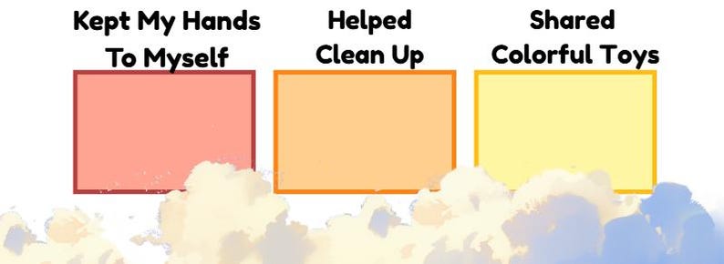 Rainbow Behavior Chart for Toddlers | Rainbows and Right Choices ...