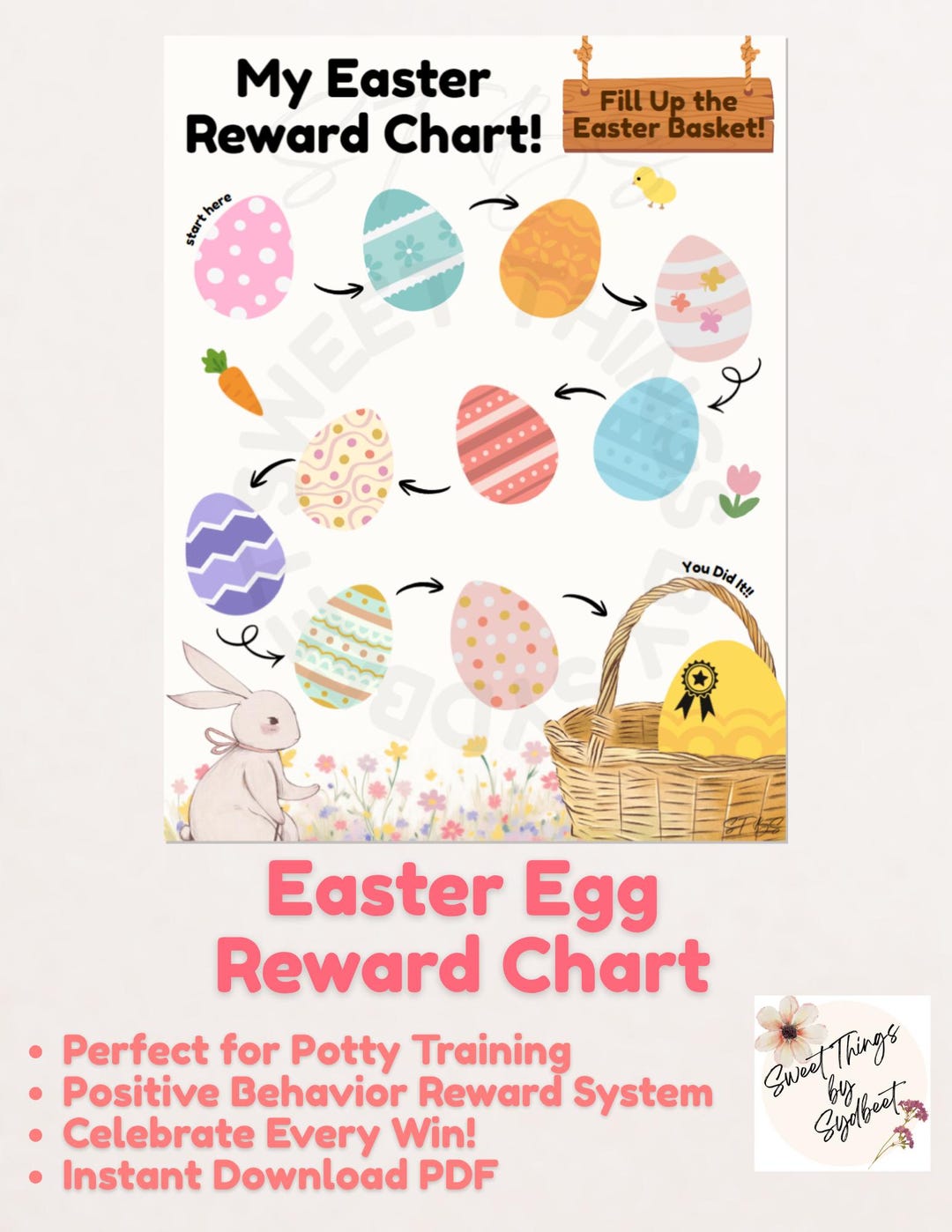 Easter Reward Path Printable | Easter Egg Behavior Chart | Toddler ...