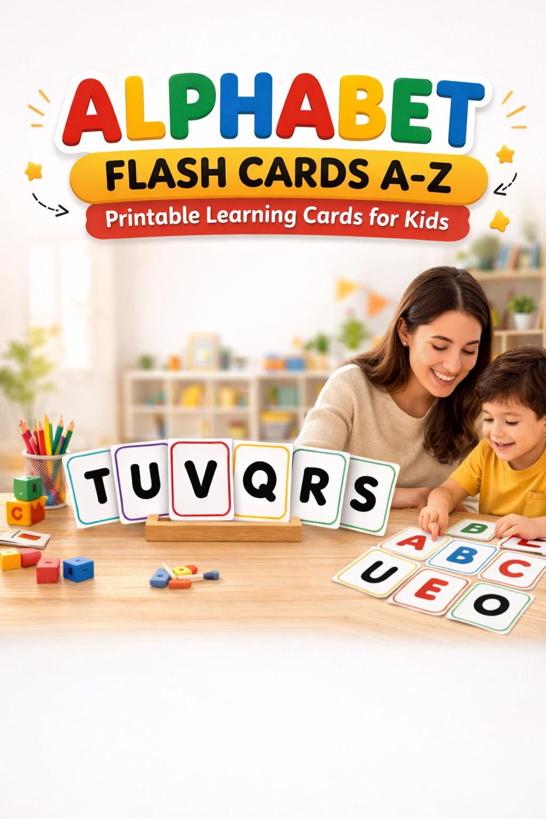 Alphabet Flash Cards A–Z Printable | ABC Kids Flashcards - Etsy
