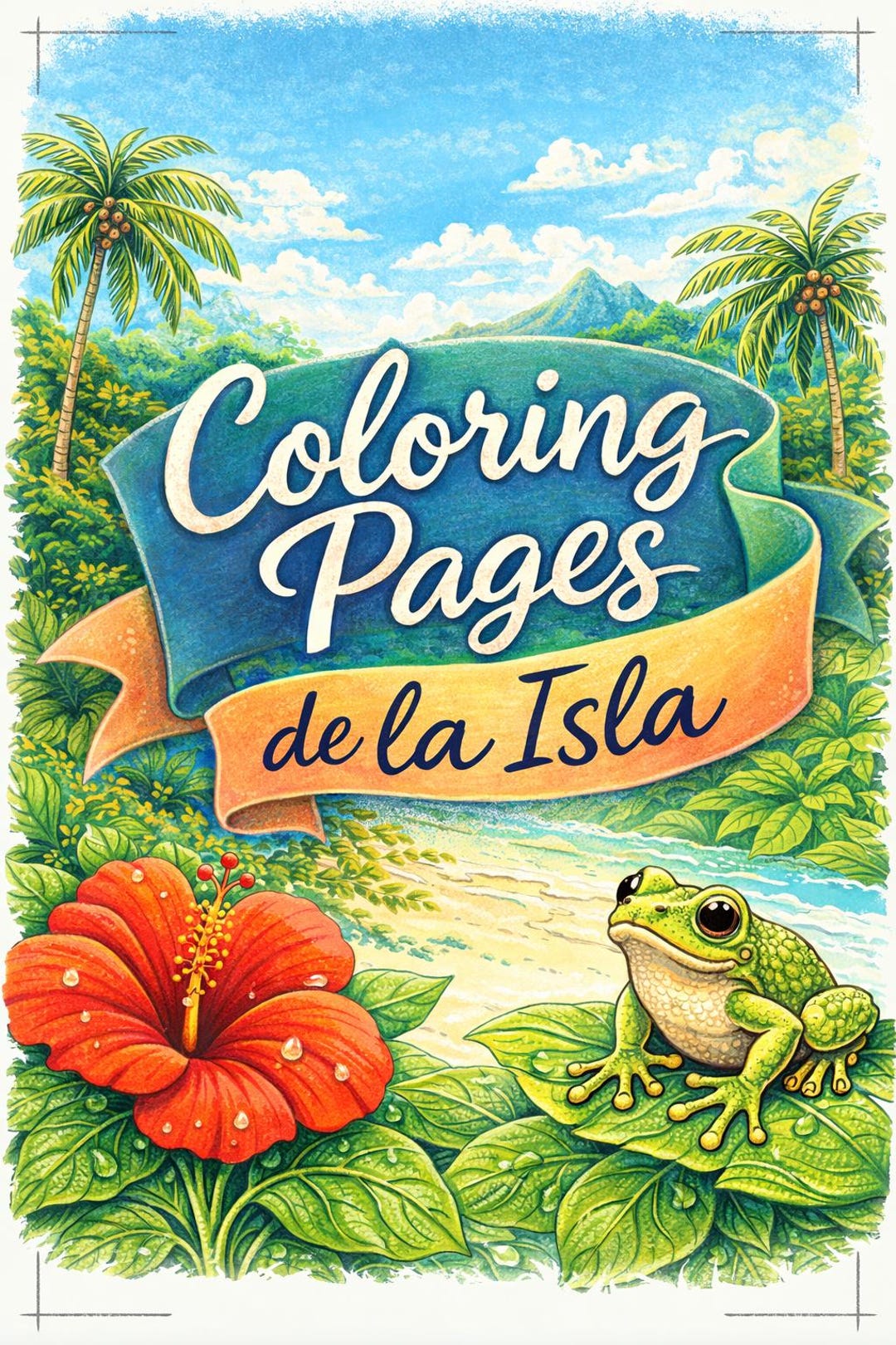 Coloring Pages De La Isla | Puerto Rico Coloring Book for Kids & Adults ...