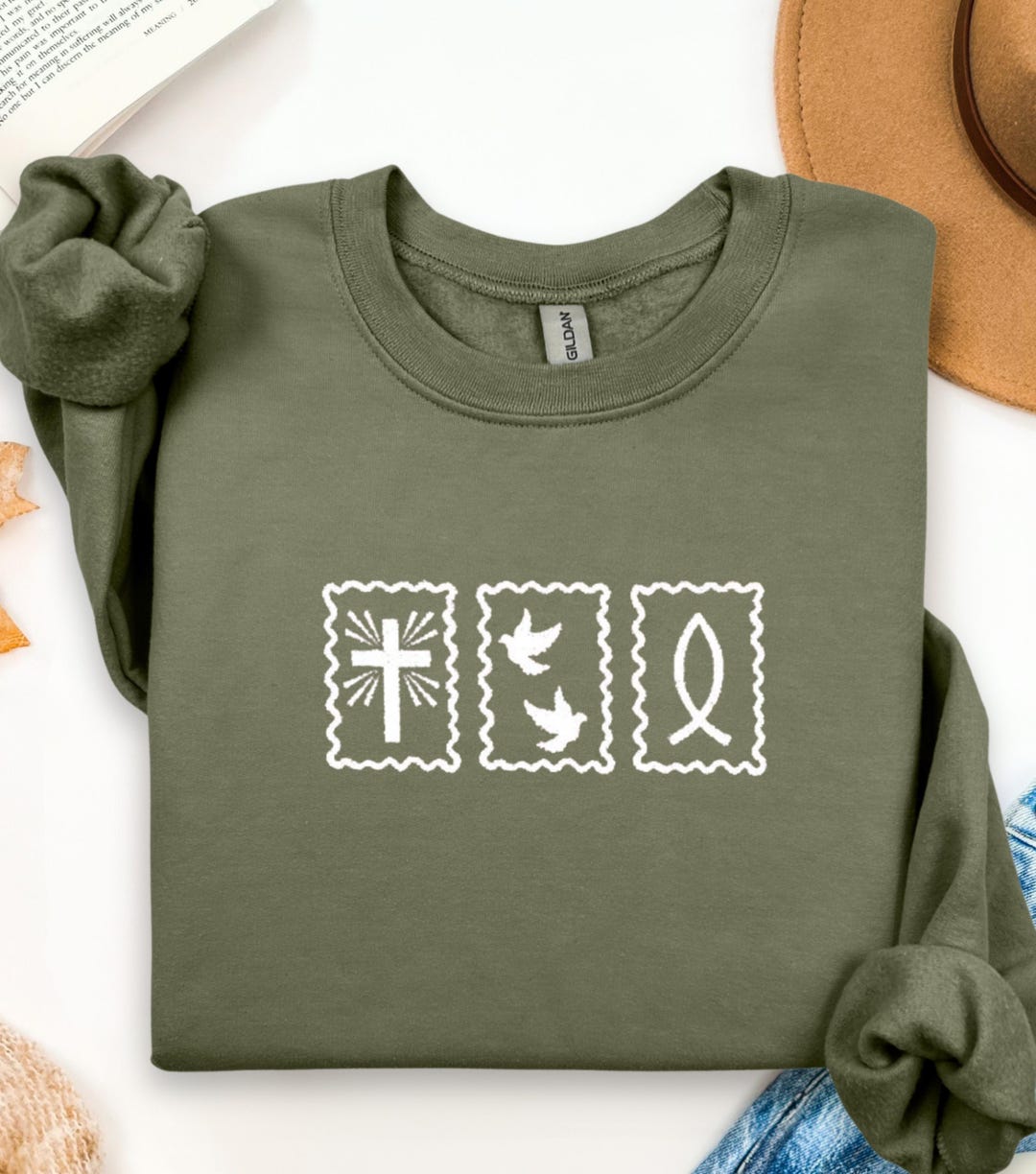 Embroidered Faith Outfit | Scripture Sweatshirt | Cute Christian ...