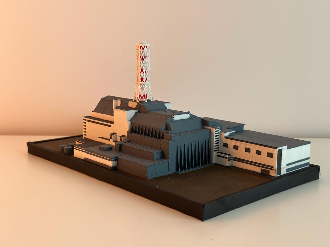 Chernobyl CHNPP Model After Disaster With Shelter Object. Nuclear Power ...