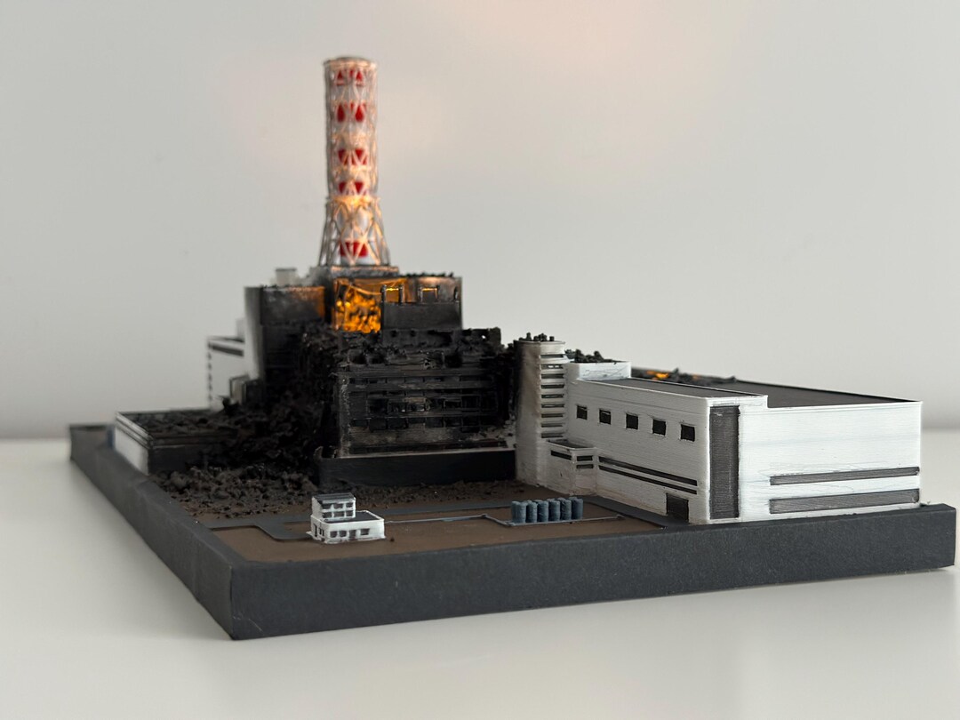 Chernobyl Unit 3 and 4 Disaster Model With LED Light | Unique Chernobyl ...