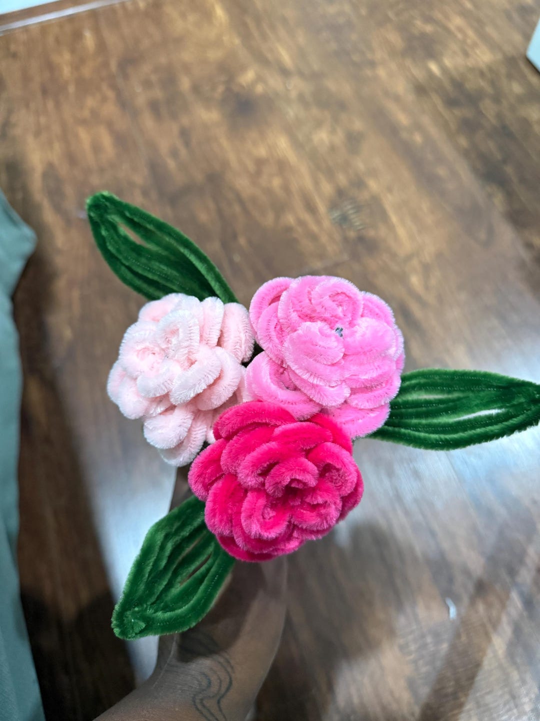 Handmade Pipe Cleaner Rose - Soft Plush Floral Decor - Etsy