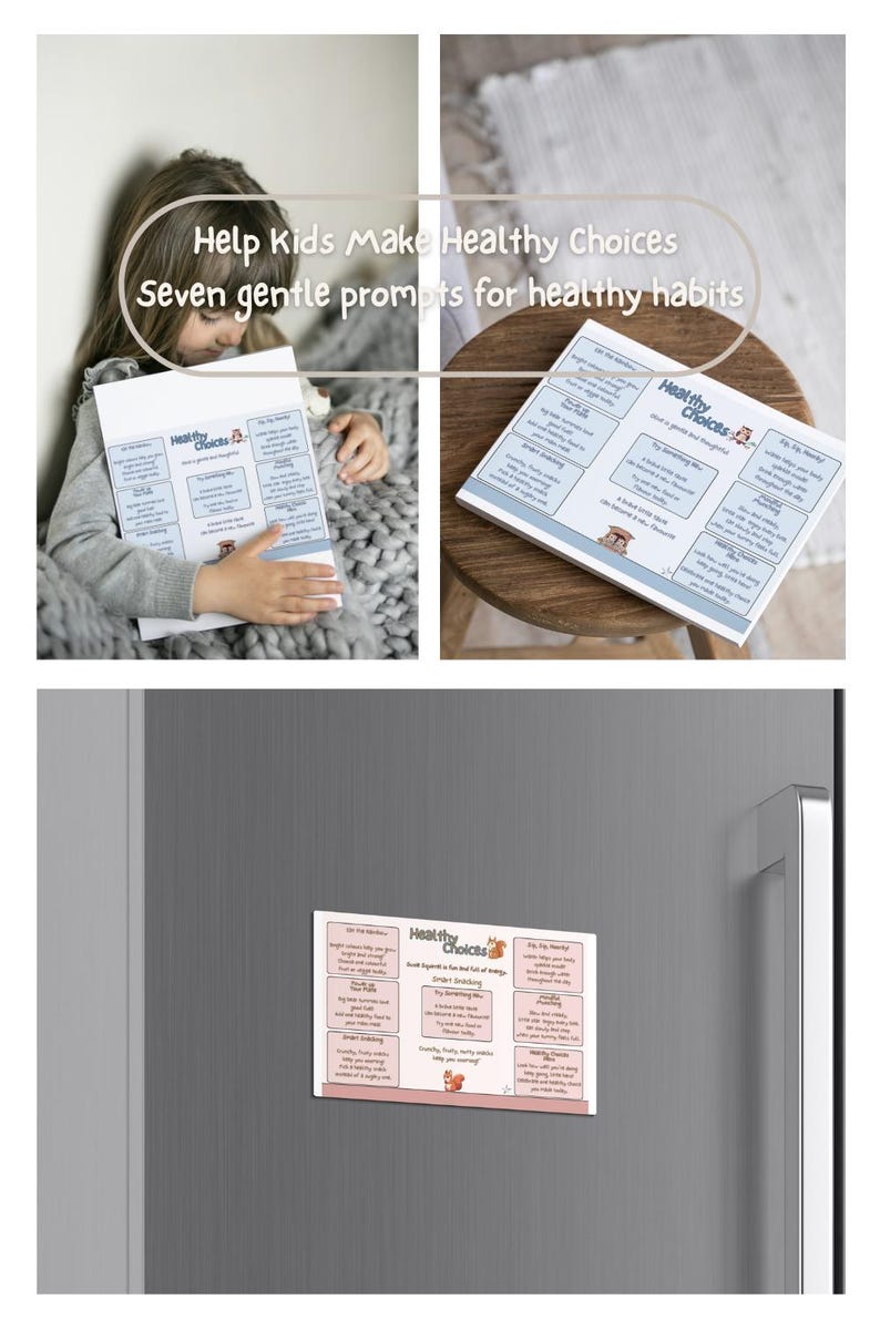 Kids Healthy Choices Chart – Printable Habits Poster, Gentle Prompts ...