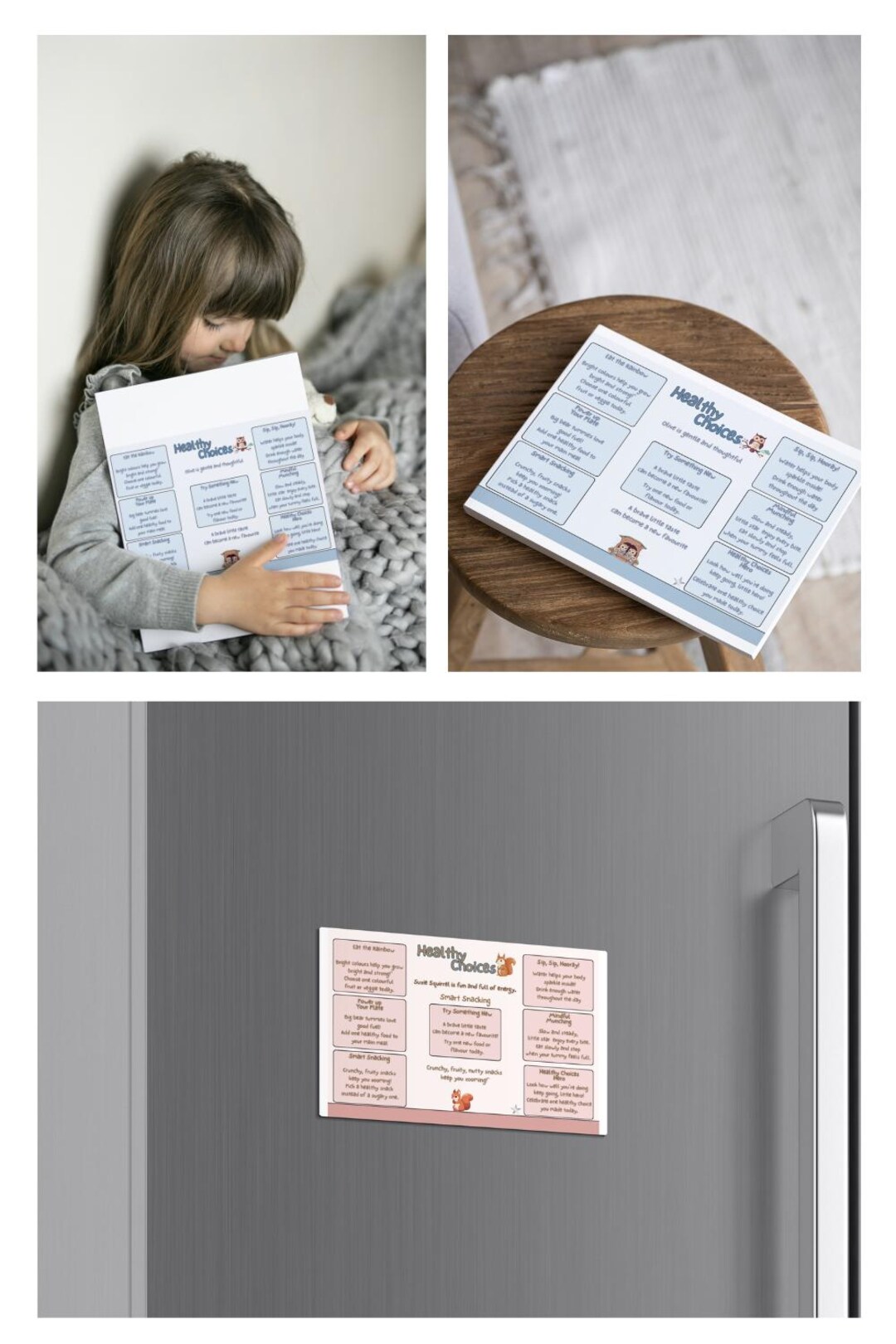 Kids Healthy Choices Chart – Printable Habits Poster, Gentle Prompts ...