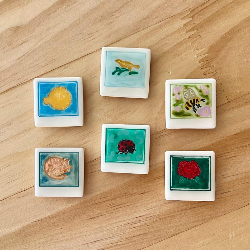 Hand Painted Bee Magnets - Etsy