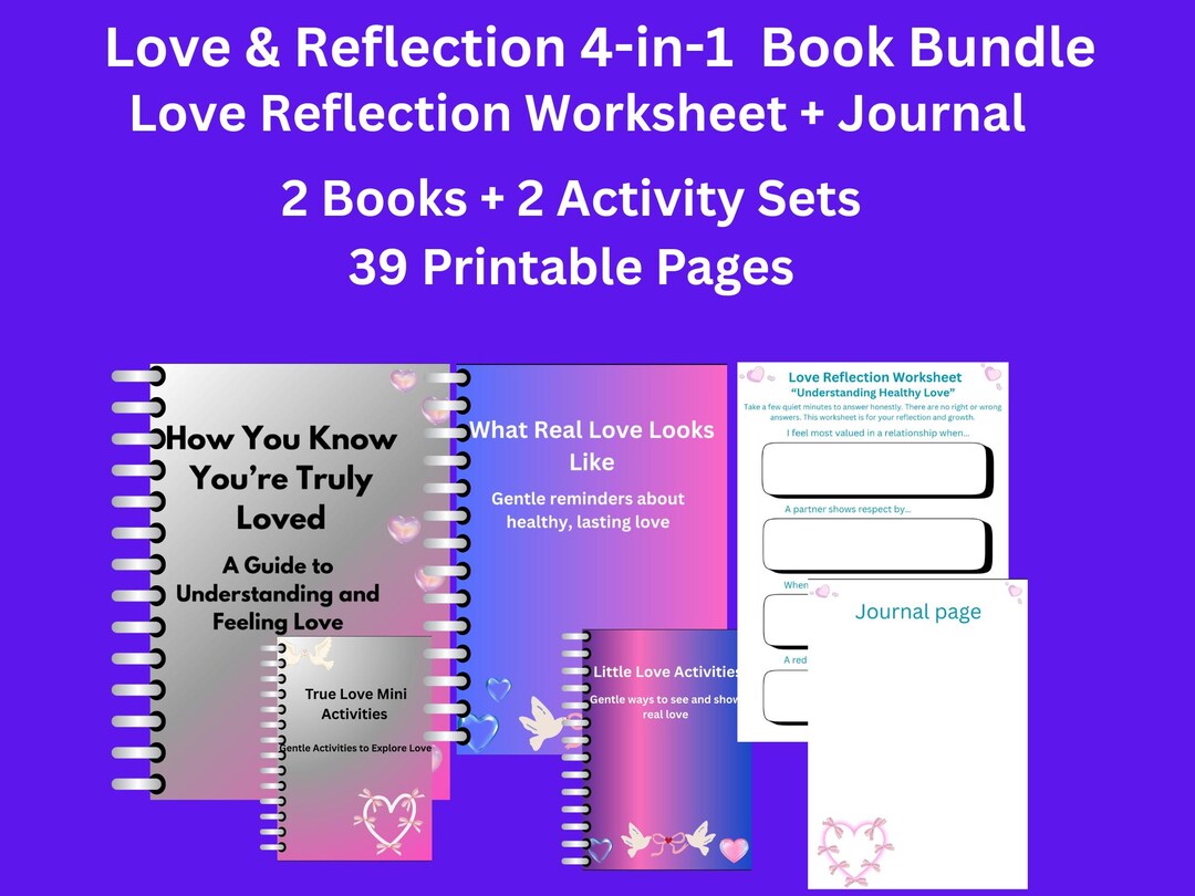 Self-love Mindfulness Bundle | 2 Books, Activities, Journal (39 Pages ...