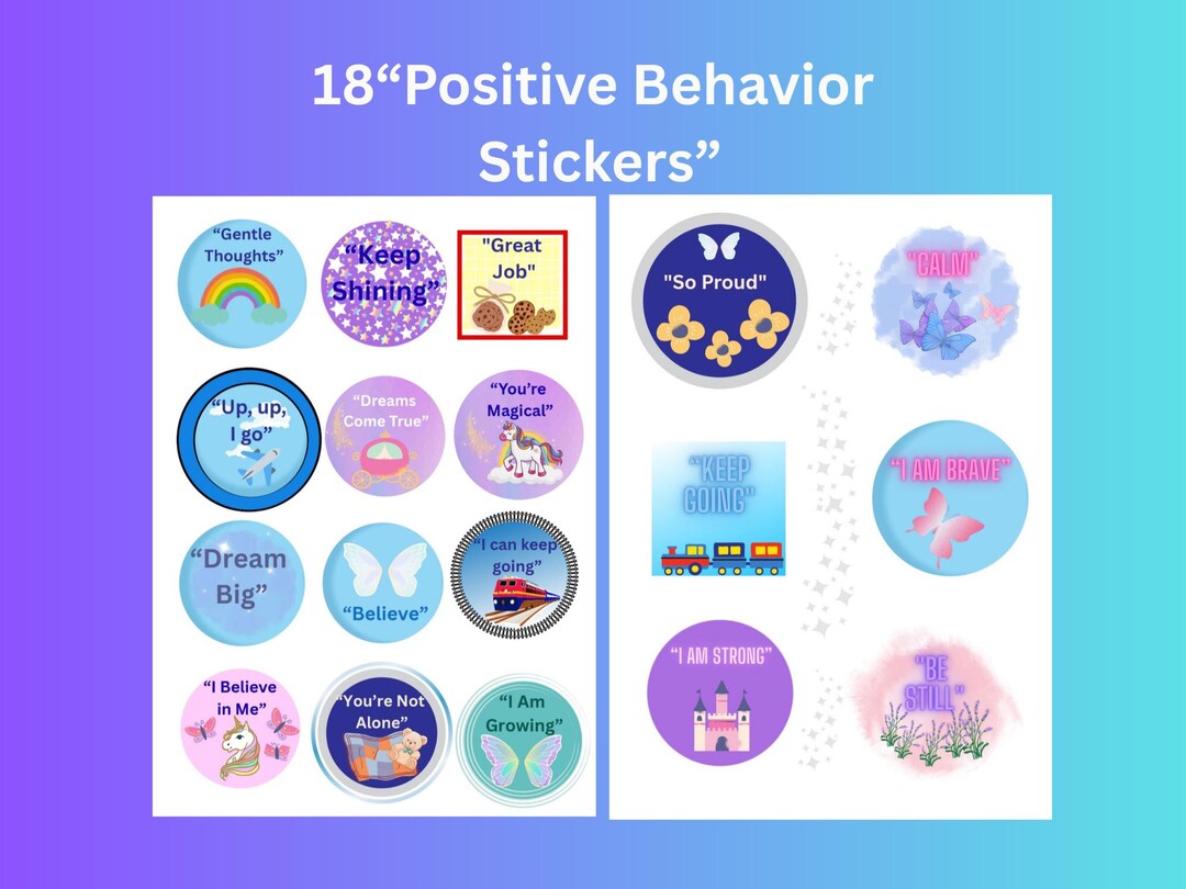 Kids Uplifting Printable Stickers | Positive Reward Stickers for ...