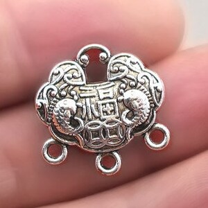 Fortune Lock Charm Connectors Feng Shui Lucky Amulet Link - Etsy