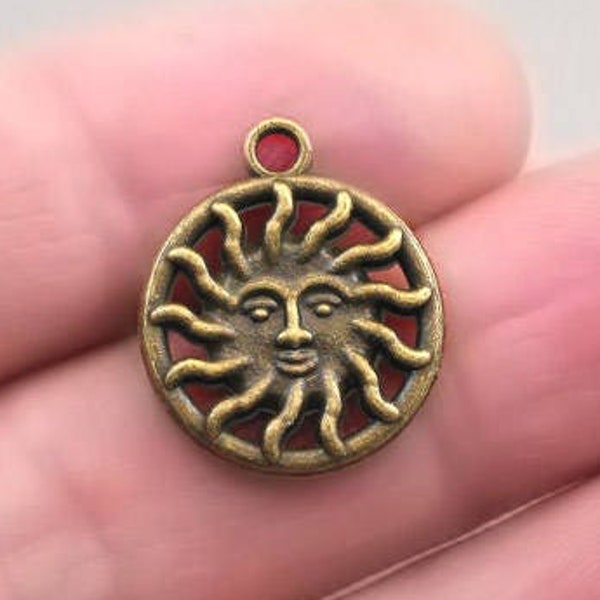 Sun Face Pendant - Etsy