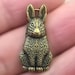 Rabbit Charms, Bunny Pendant Beads, up to 25 Pcs, Antique Bronze ...