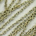Cable Chain, Bronze Plated Brass Chain, Oval Link Chain, 3.3ft or 1 ...