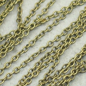 Cable Chain, Bronze Plated Brass Chain, Oval Link Chain, 3.3ft or 1 ...