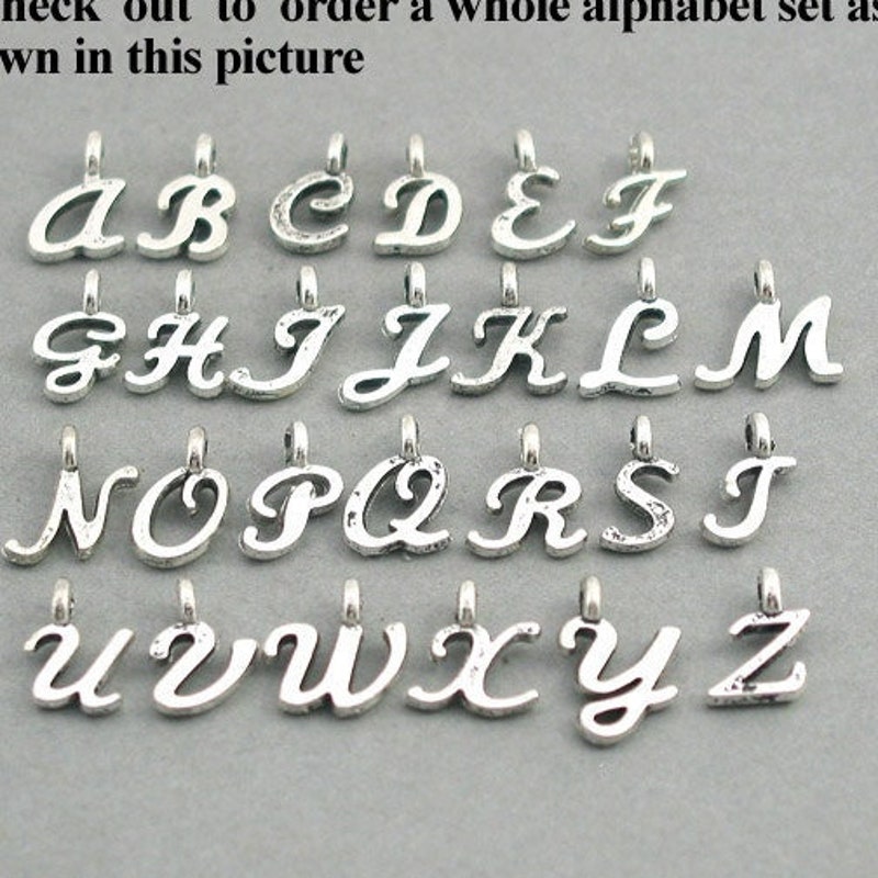 Cursive Letter Beads - Etsy