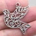 Dove Charms, Large Filigree Peace Dove Pendant Beads, up to 15 Pcs ...