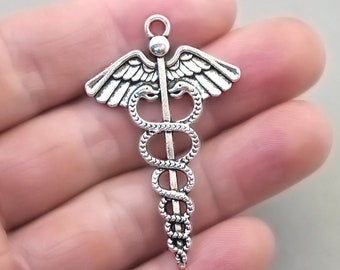 Caduceus Pendant - Etsy