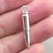 Bullet Charms, Bullet Pendant Beads, up to 15 Pcs, Antique Silver ...