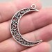 Moon Charms Filigree Crescent Moon Pendant Beads up to 8 - Etsy