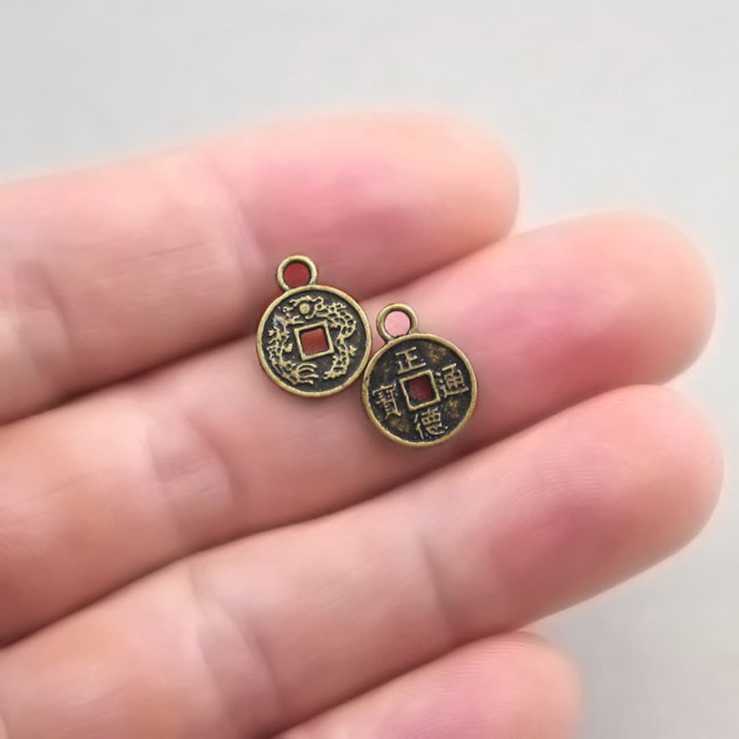 Coin Charms, Lucky Coin Feng Shui Pendant Beads, up to 80 Pcs, Antique ...