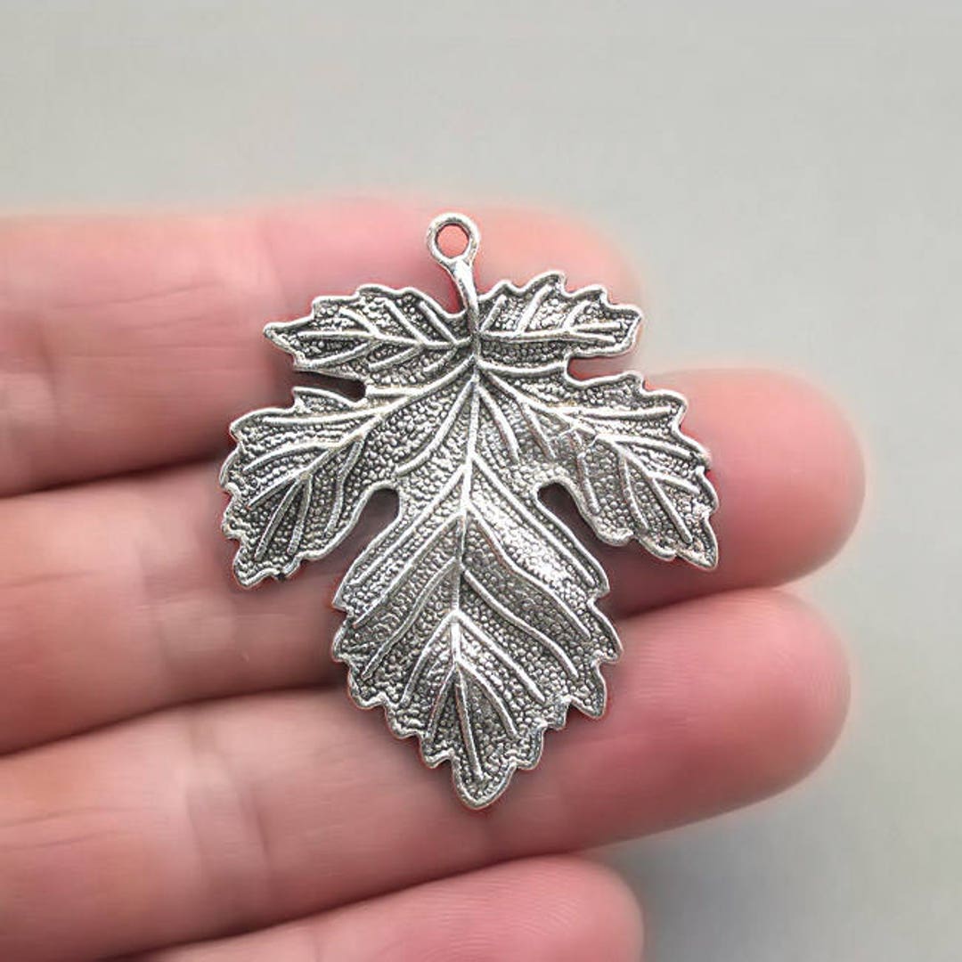 Maple Leaf Charms, Large Maple Leaf Pendant Beads, up to 4 Pcs, Antique ...