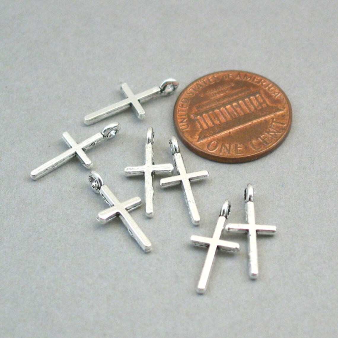 Cross Charms Small Cross Pendant Beads up to 30 Pcs Antique | Etsy