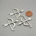 Bow and Arrow Charm Connectors, Large Bow & Arrow Link Pendant Beads ...
