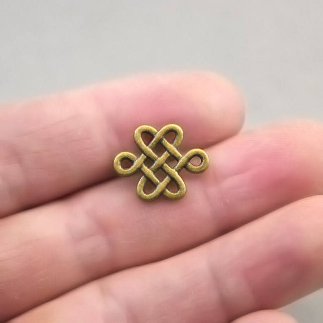 Celtic Knot Charms, Endless Knot Pendant Beads, up to 20 Pcs, Antique ...