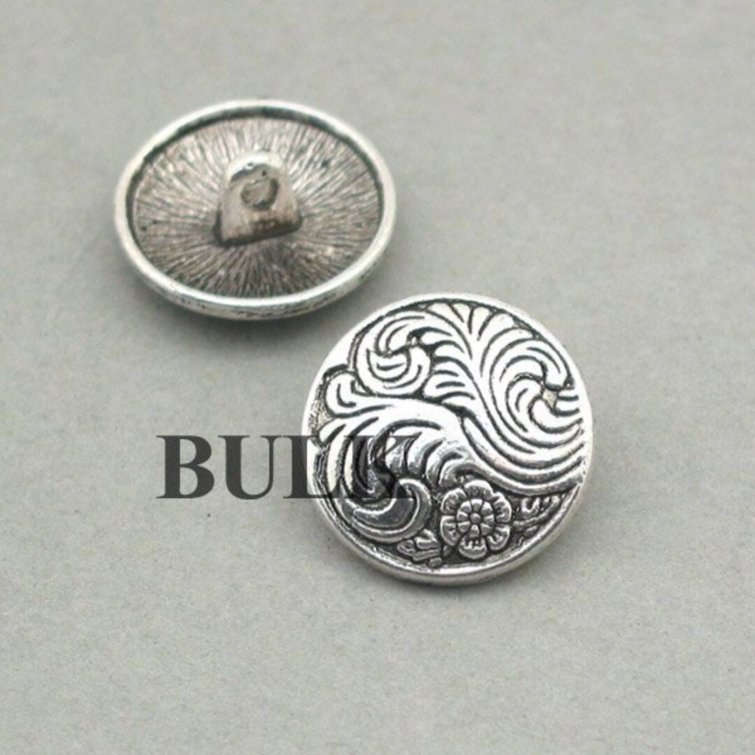 BULK 20 Flower Charm Buttons, Wholesale Round Flower Button Pendant ...