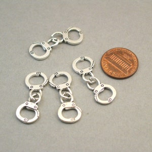 Handcuff Charm Connectors, Handcuffs Link Pendant Beads, up to 20 Pcs ...
