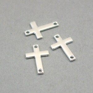 Cross Charm Connectors, Small Sideways Cross Link Pendant Beads, up to ...