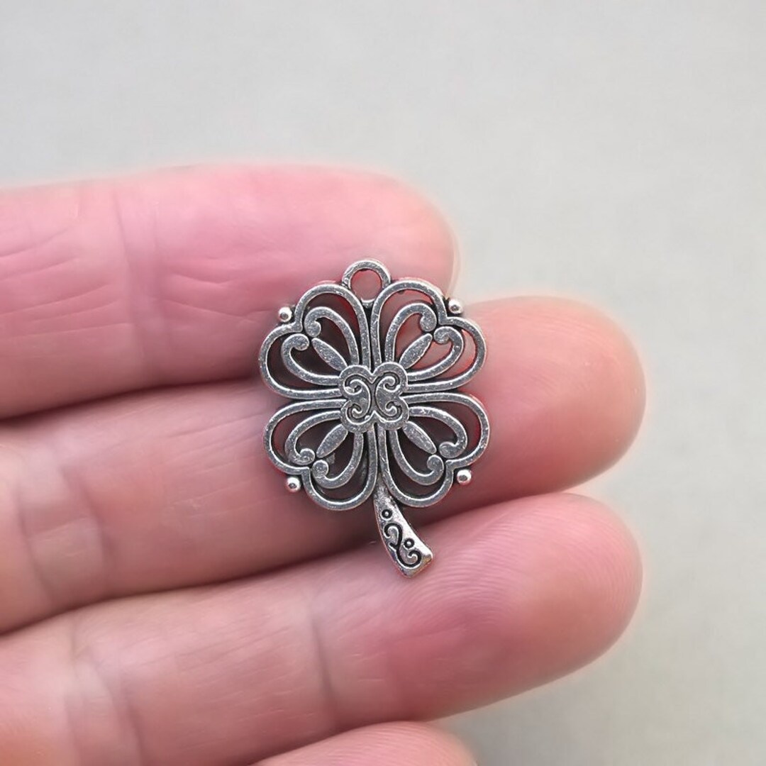 Clover Charms Four Leaf Shamrock Pendant Beads up to 6 Pcs - Etsy
