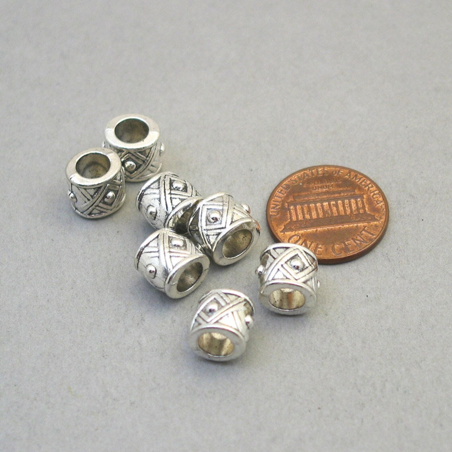 Large Hole Tube Beads Woven Pattern Large Hole Beads up to - Etsy