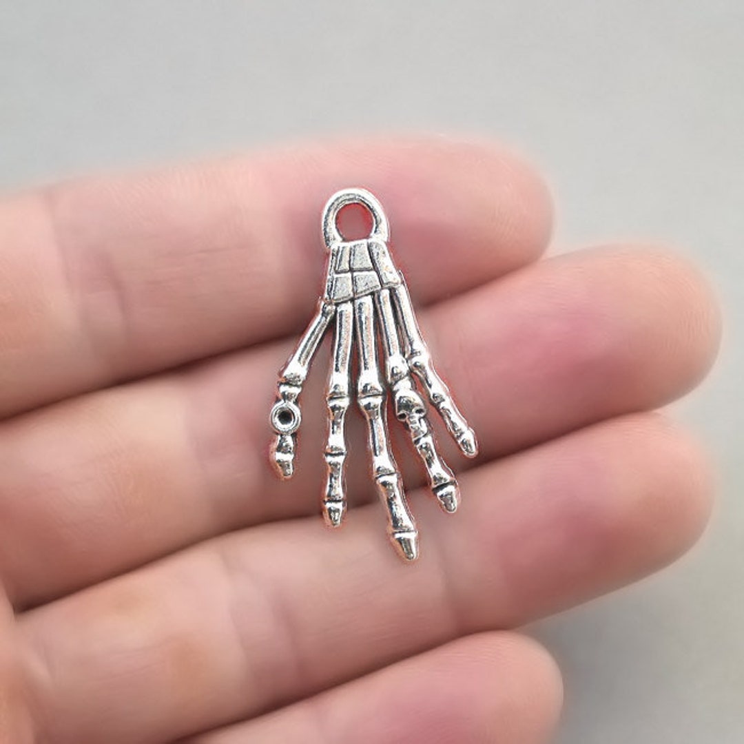 Skeleton Hand Charms, Halloween Zombie Hand Pendant Beads, up to 20 Pcs ...