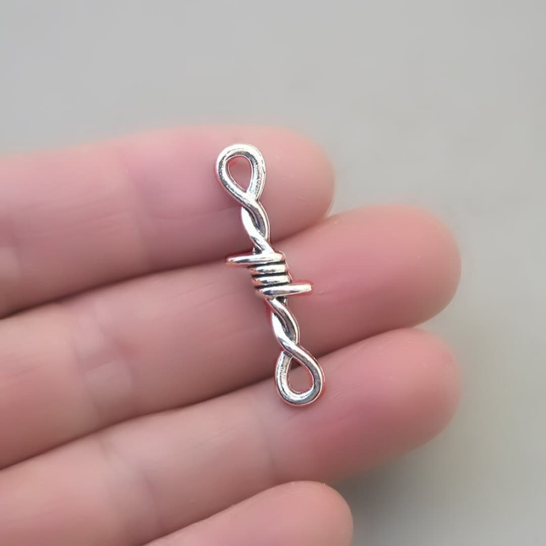 Barbed Wire Charm Connectors, Barb Wire Links Pendant Beads, up to 30 ...