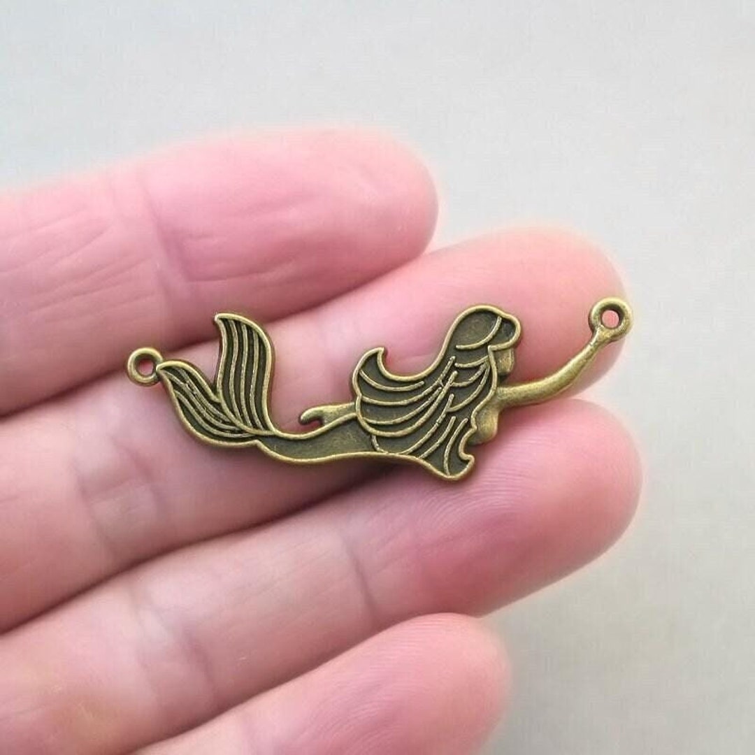 Mermaid Charm Connectors, Mermaid Link Pendant Beads, up to 15 Pcs ...