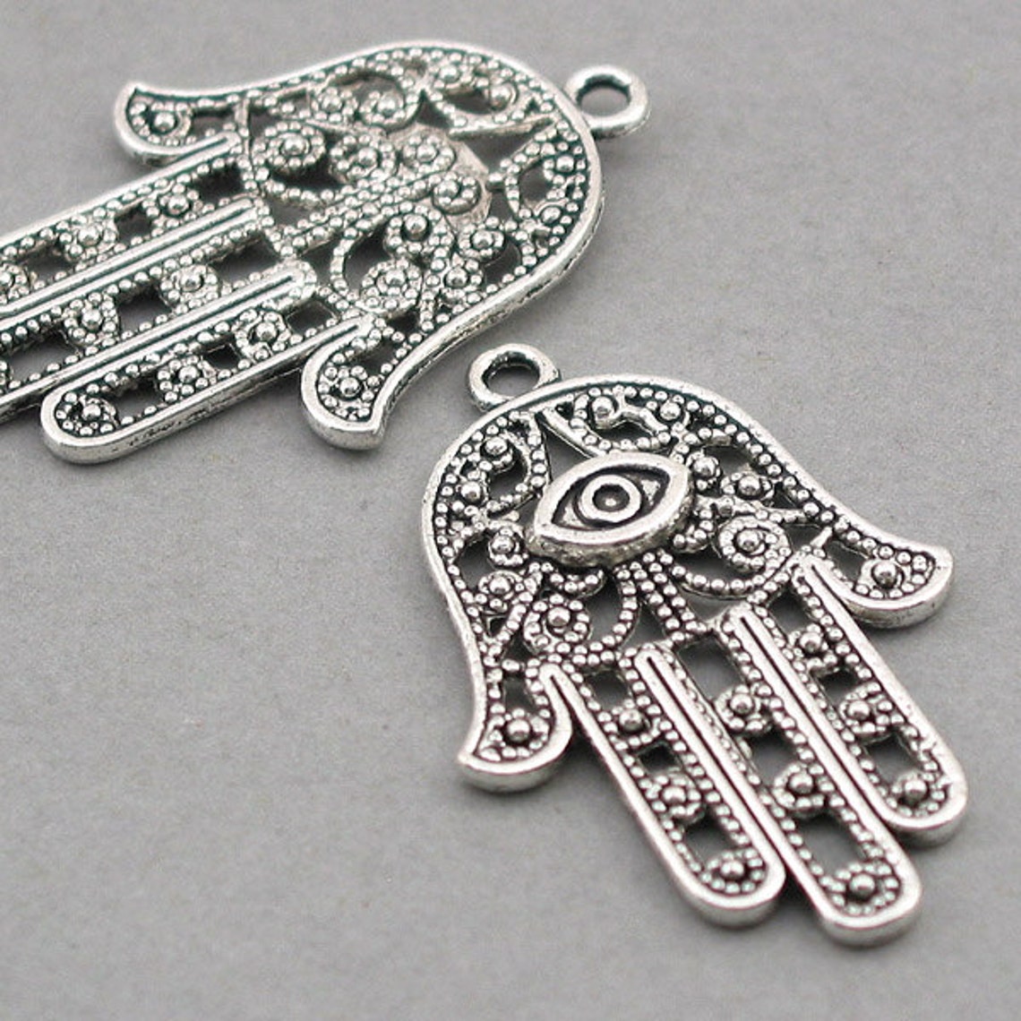 Hamsa Charms Large Hamsa Hand Pendant Beads up to 4 Pcs - Etsy