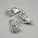 Hand Skeleton Charms, Robot Hand 3D Pendant Beads, up to 4 Pcs, Antique ...