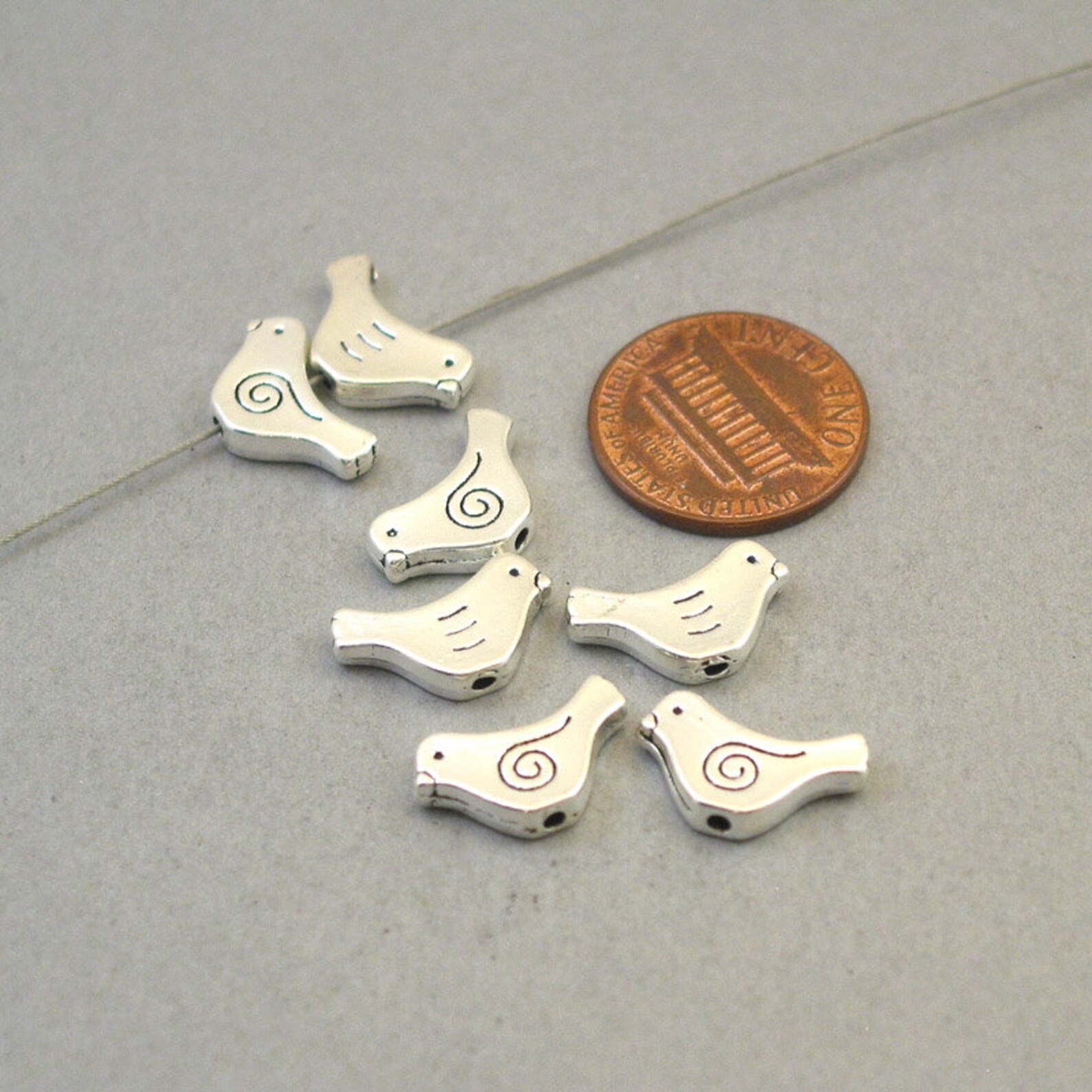 Bird Beads Dove Pigeon Sparrow Pendant Beads up to 16 Pcs | Etsy