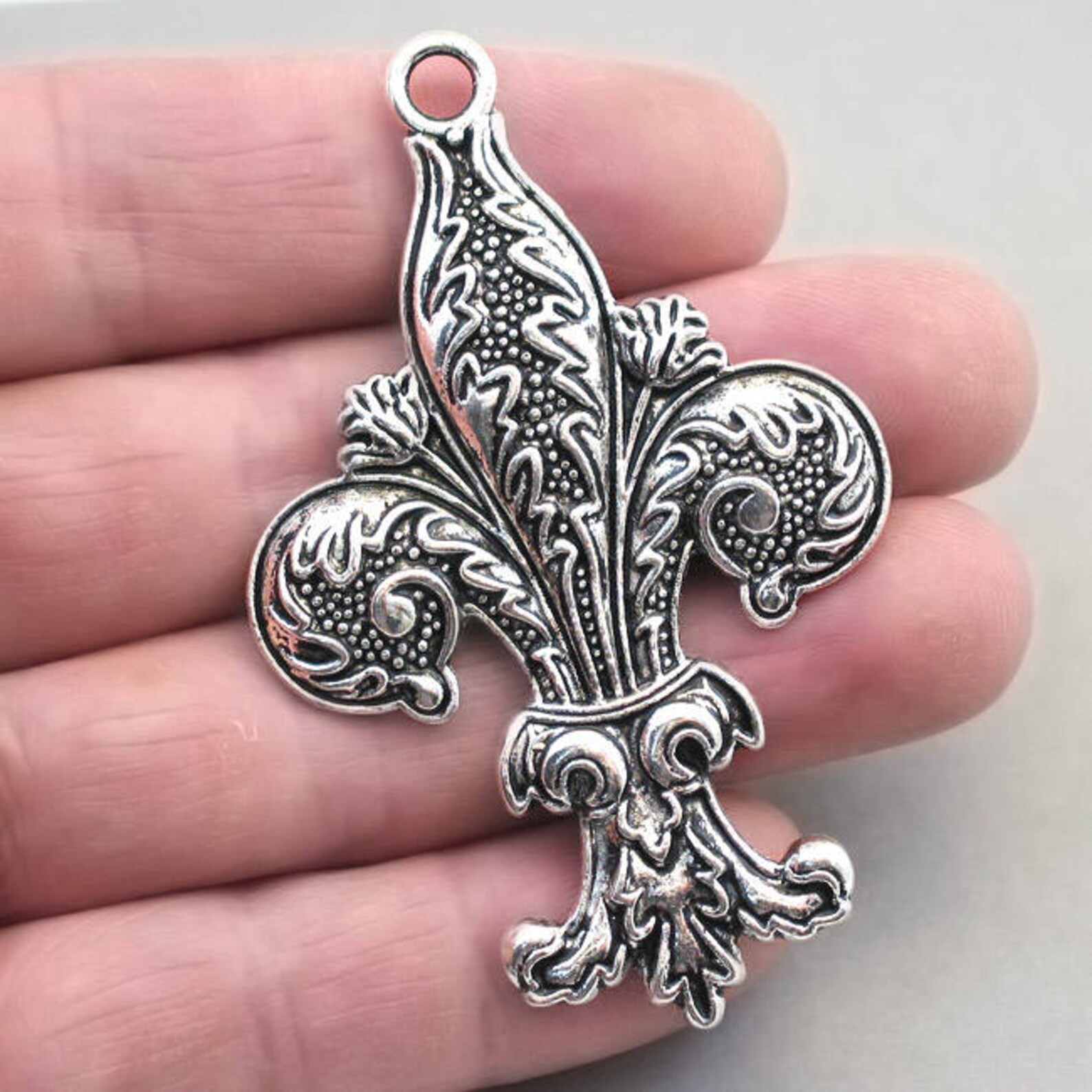 Fleur De Lis Charms, Large French Lily Flower Pendant Beads, up to 5 ...