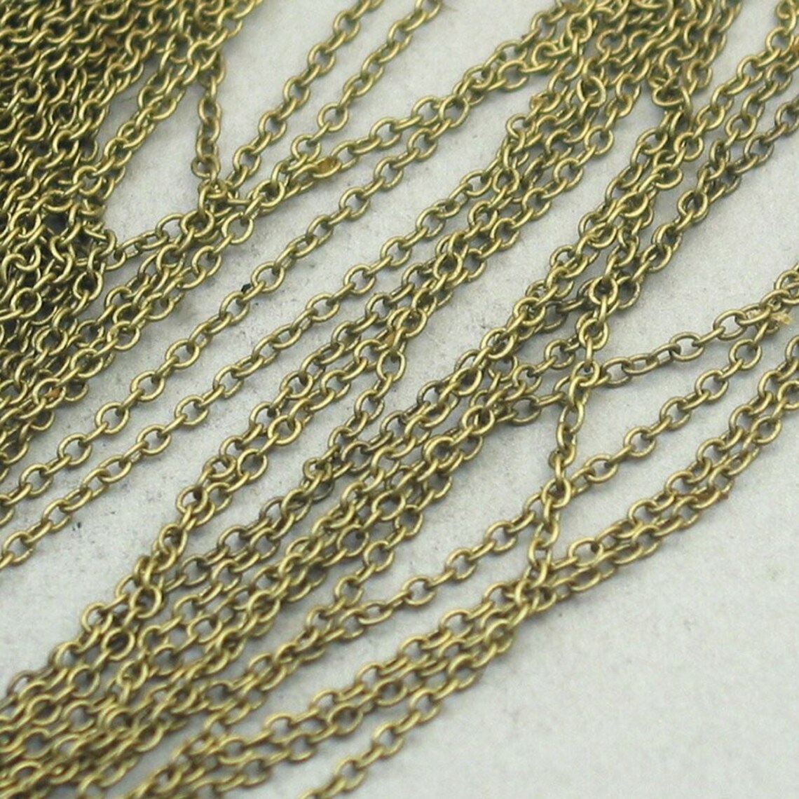 Cable Chain, Bronze Plated Brass Chain, Oval Link Chain, 3.3ft or 1 ...